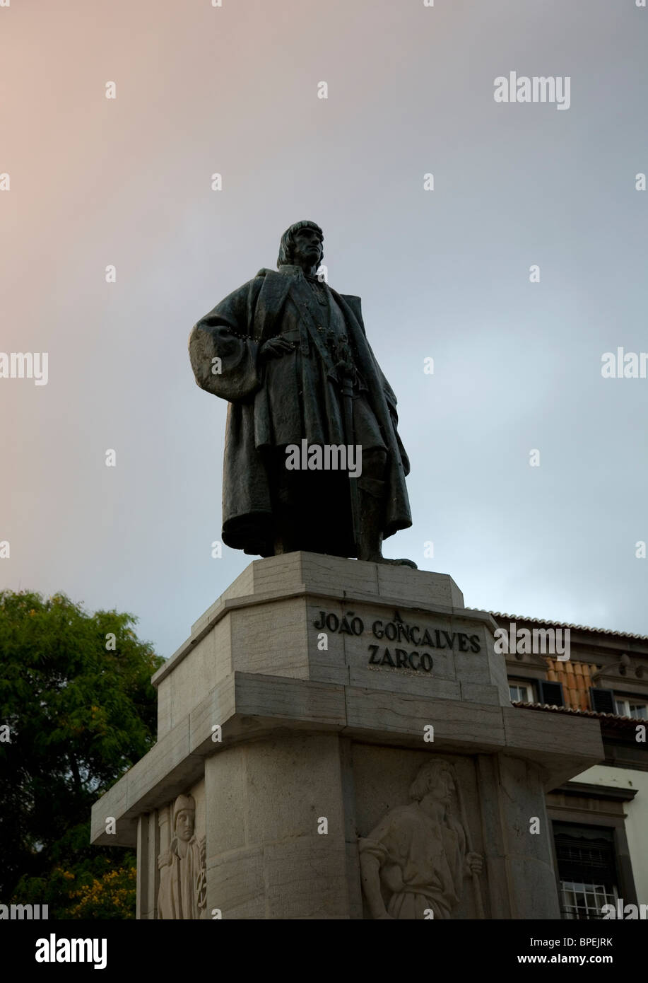 Statue of João Gonçalves Zarco - Funchal - Madeira Stock Photo - Alamy