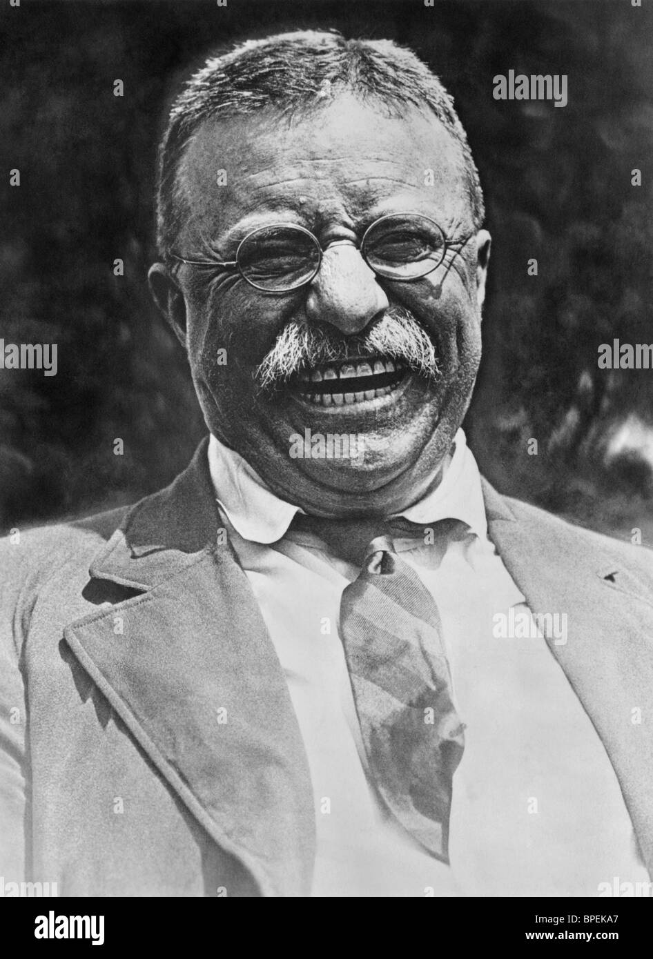 Theodore roosevelt laughing Black and White Stock Photos & Images - Alamy