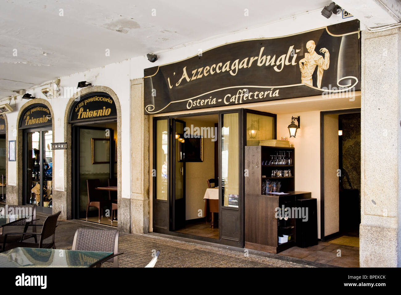 Azzeccagarbugli tavern, XX Settembre square, Old town, Lecco, Italy ...