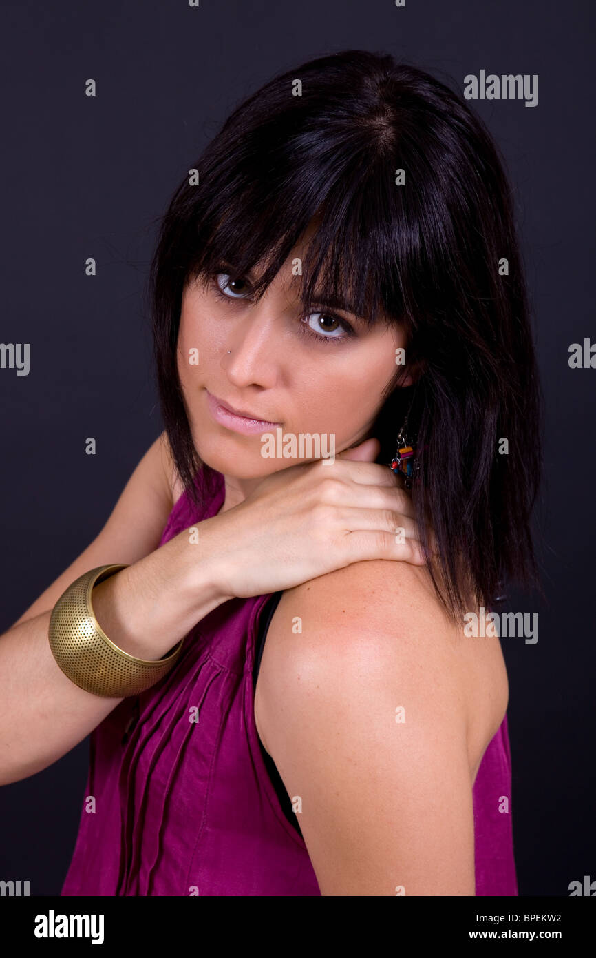 an young beautiful woman close up portrait Stock Photo - Alamy