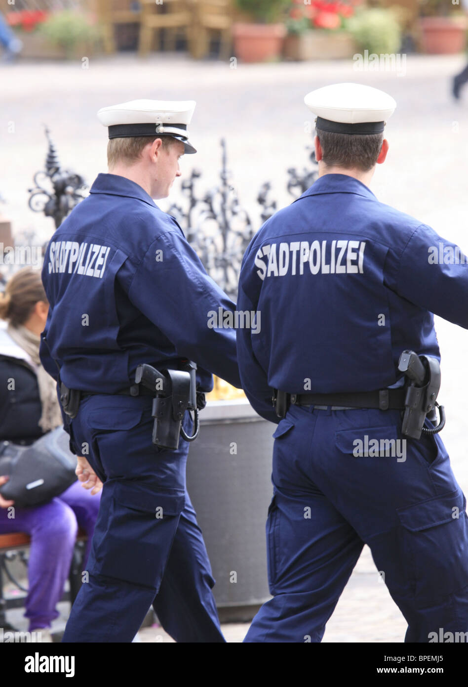 Town Police, Altstadt, Römerberg, Frankfurt, Hessen, Germany Stock ...