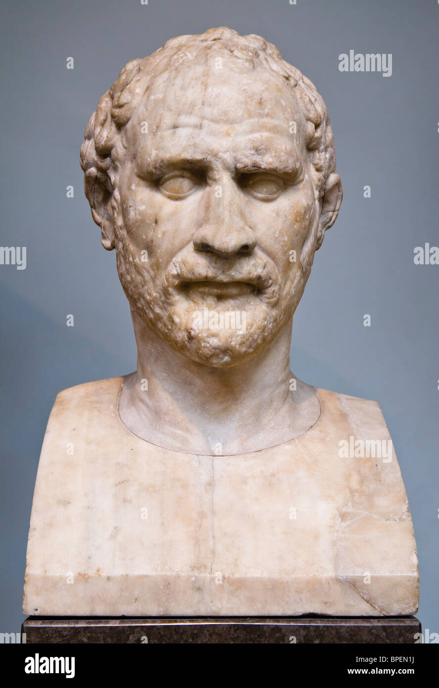 Portrait of Demosthenes attributed to the sculptor Polyeuktos. See ...