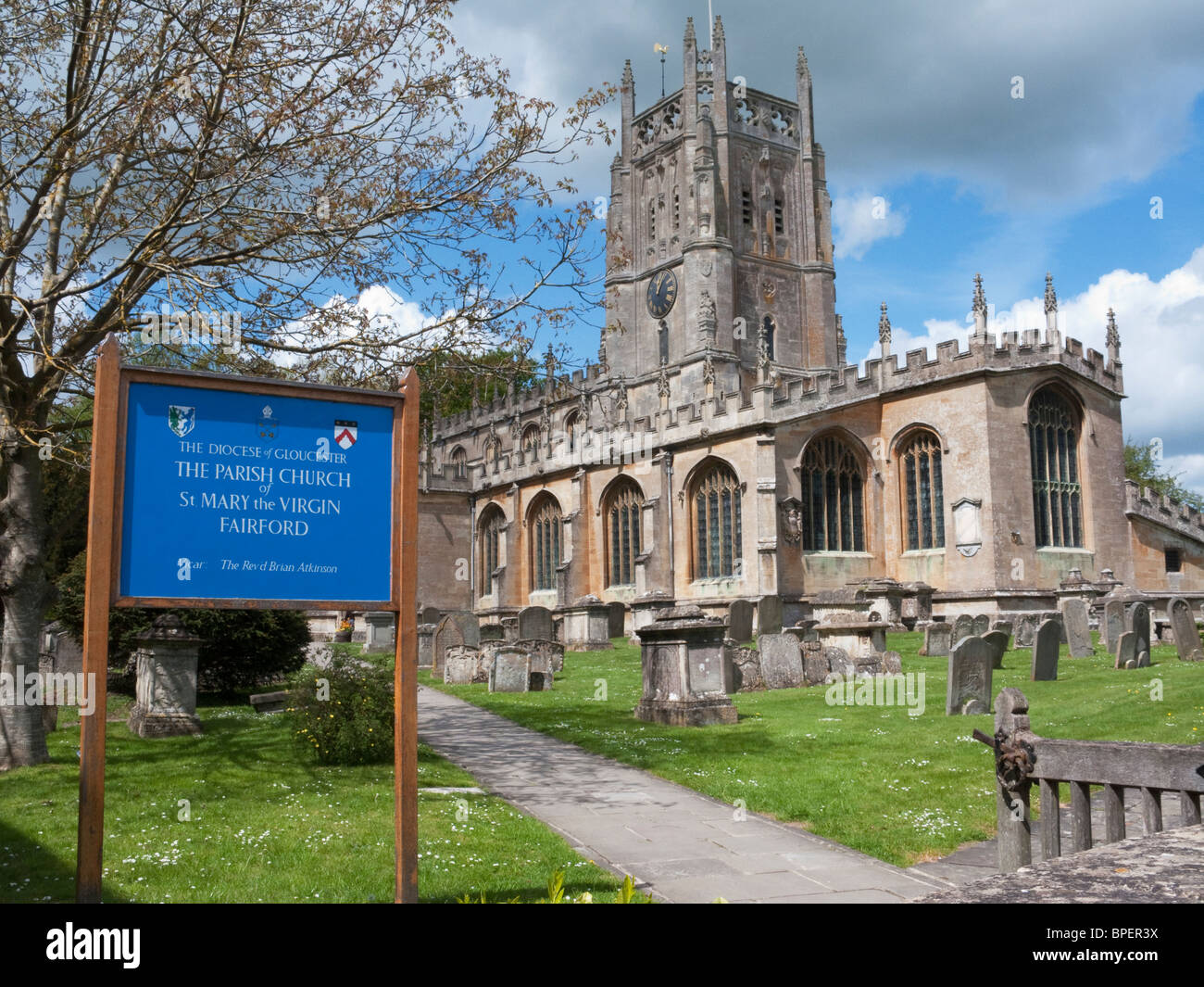St Mary's Church in Fairford, Gloucestershire, England Stock Photo - Alamy