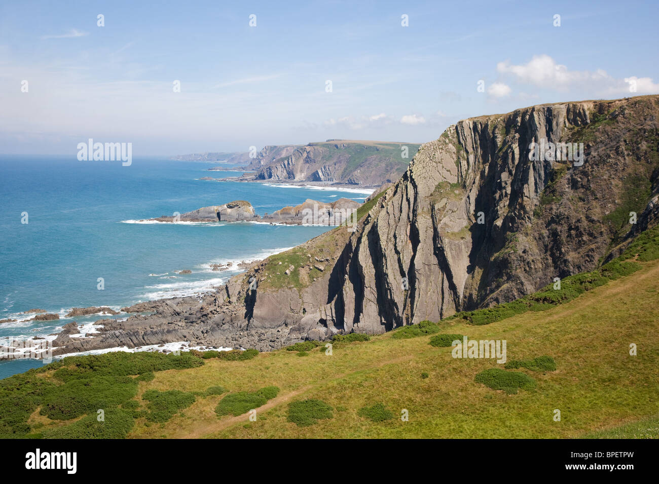 Cliffs near Cornakey Cliff Morwenstow Cornwall on the South West Coast ...