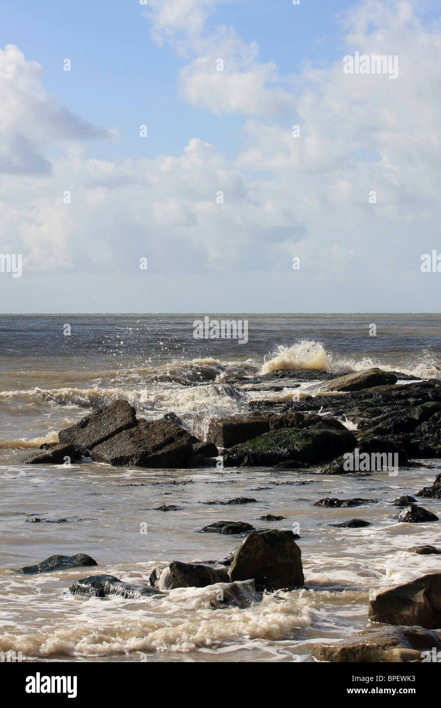 A view out to sea at Pett Level, East Sussex, England Stock Photo - Alamy