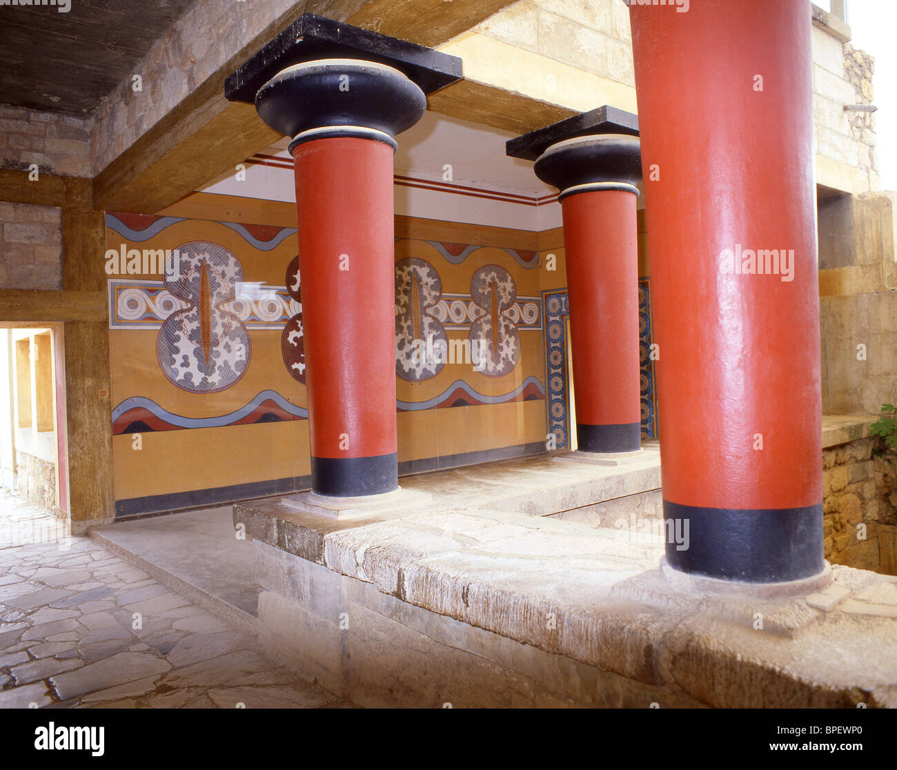 The Grand Stairway, Palace of Knossos (Knosos), Heraklion (Irakleio ...