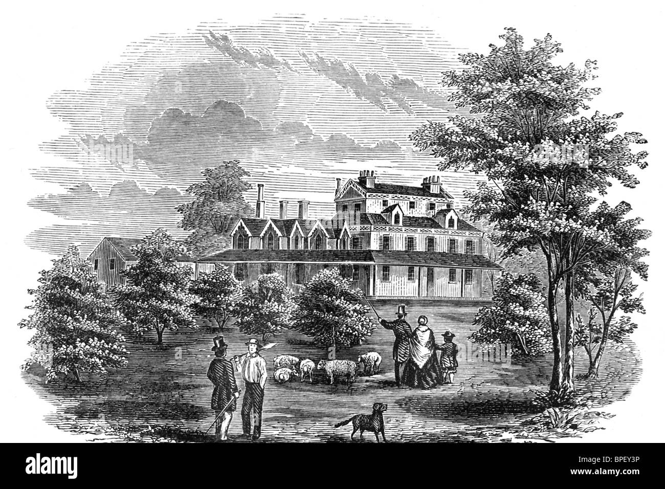 Daniel webster farm in marshfield Black and White Stock Photos & Images ...