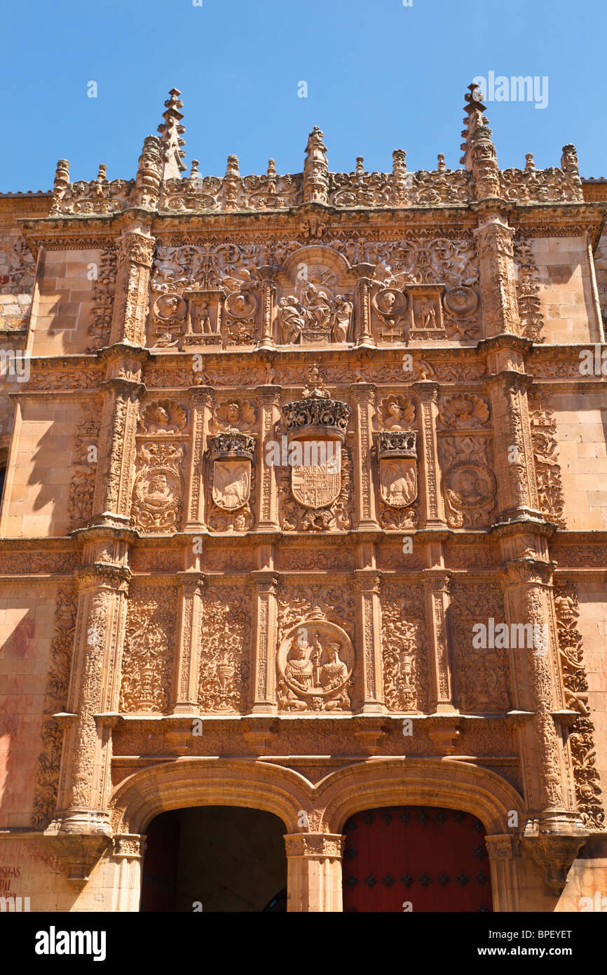 Salamanca, Salamanca Province, Spain. 16th century Plateresque entrance ...