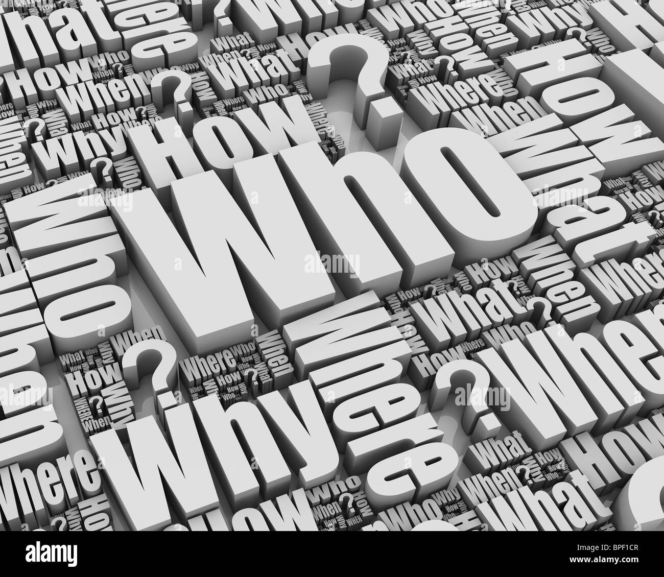 Question mark words image hi-res stock photography and images - Alamy