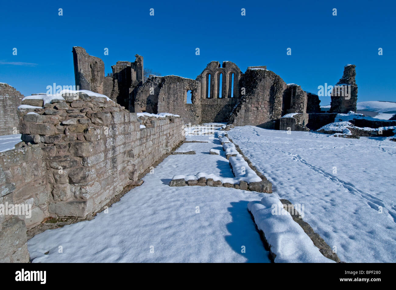 The impressive ruins of Kildrummy Castle near Alford, Aberdeenshire ...