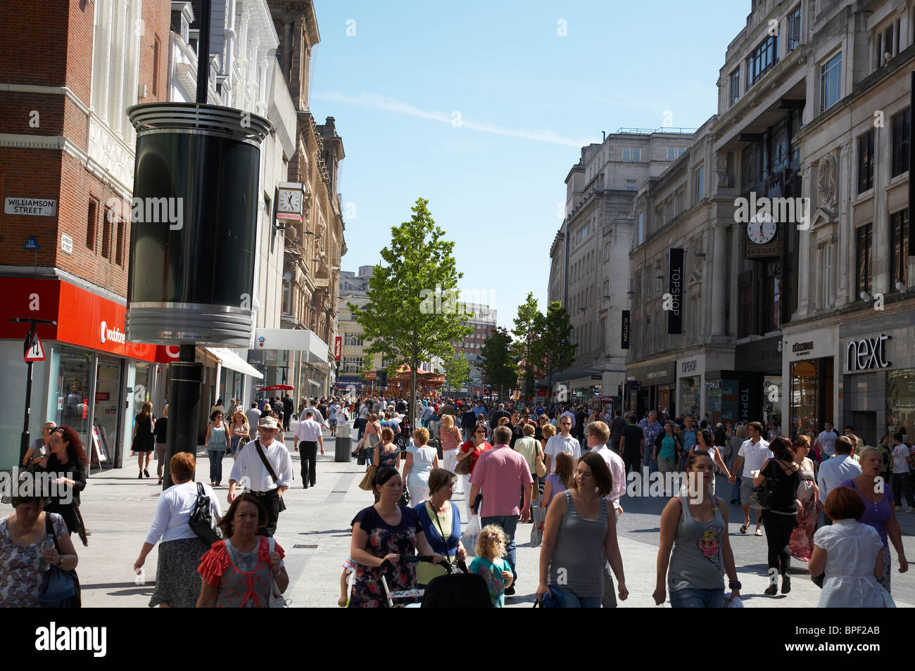 Shoppers in Church street Liverpool city centre UK Stock Photo - Alamy