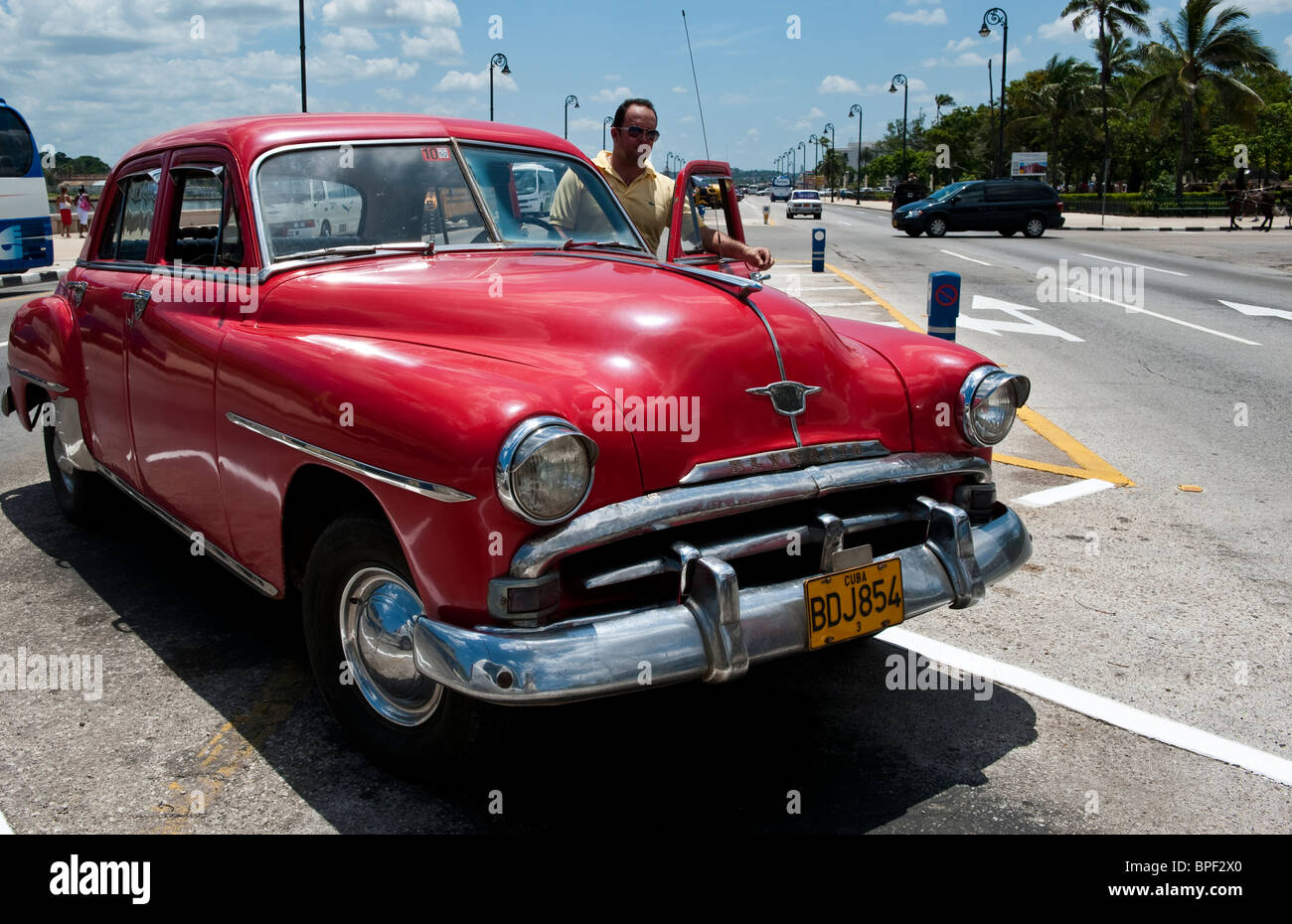 Red Fifties Chevy Stock Photo - Alamy