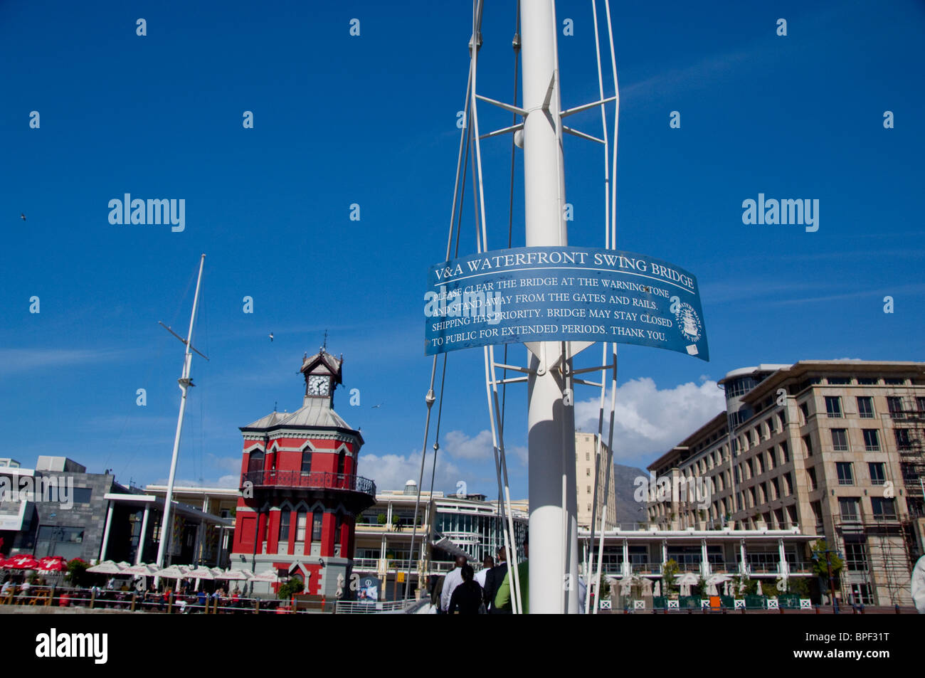 South Africa, Cape Town. Victoria & Alfred Waterfront, Swing Bridge ...