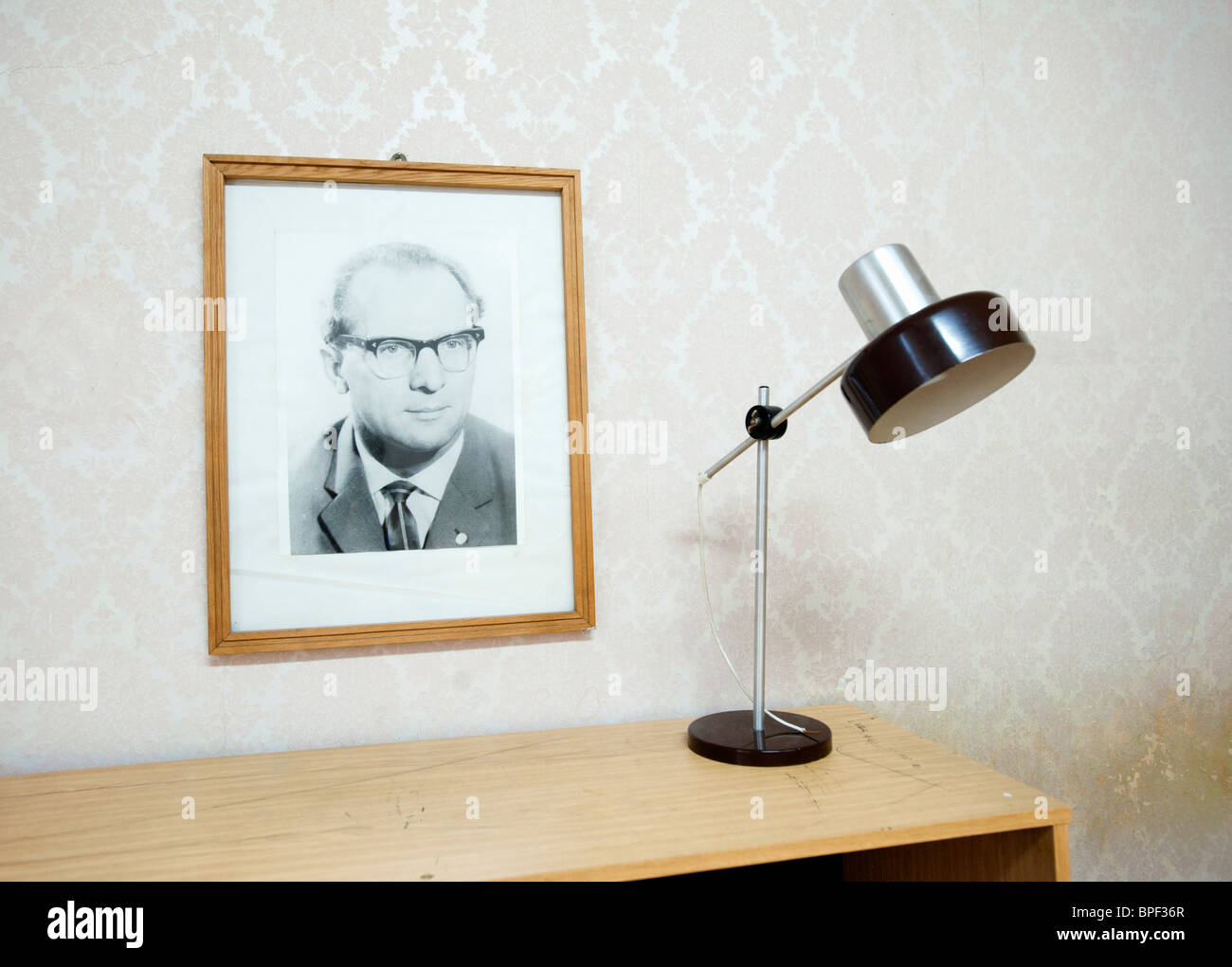 Portrait of Erich Honecker at East German state secret security police ...