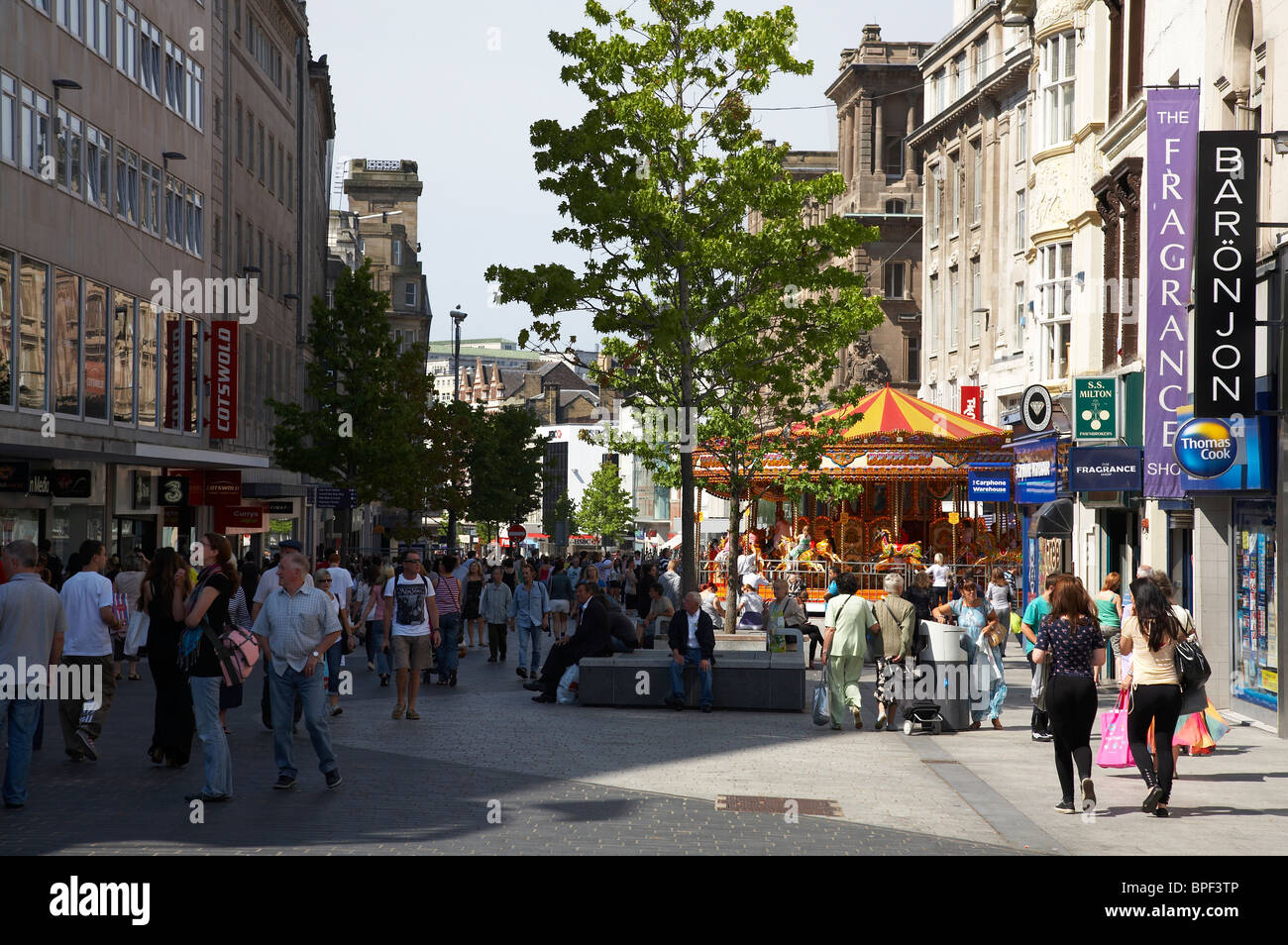 Carousel in Liverpool city centre Stock Photo - Alamy
