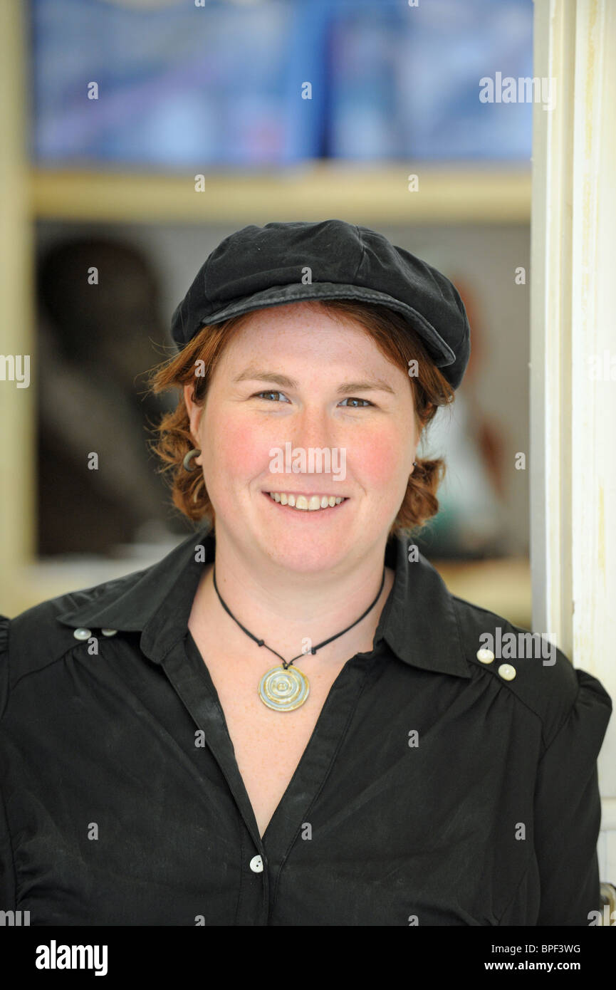 Renowned artist and sculptor Eve Shepherd at her Hove studio Sussex UK ...