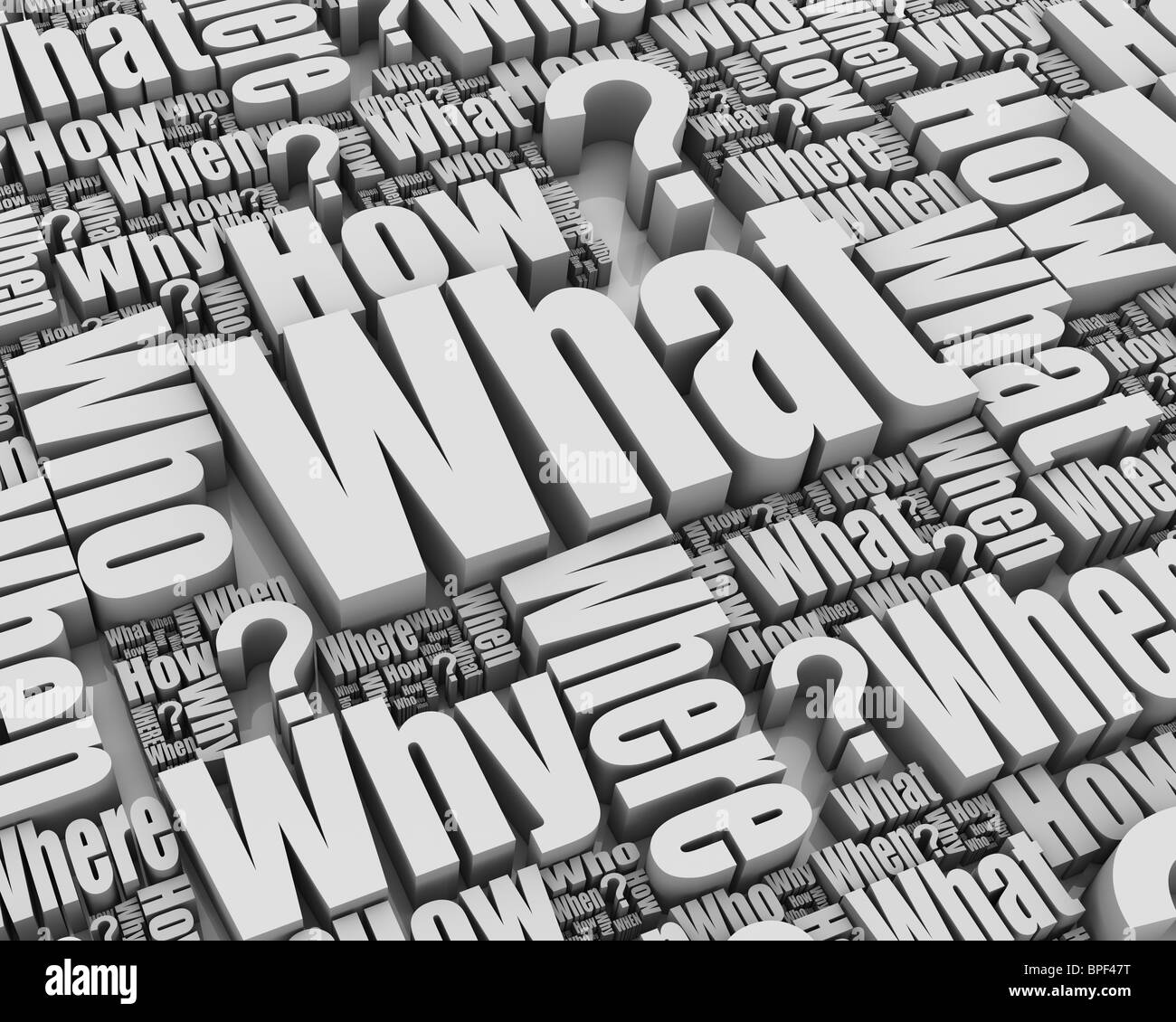 Question mark words image hi-res stock photography and images - Alamy