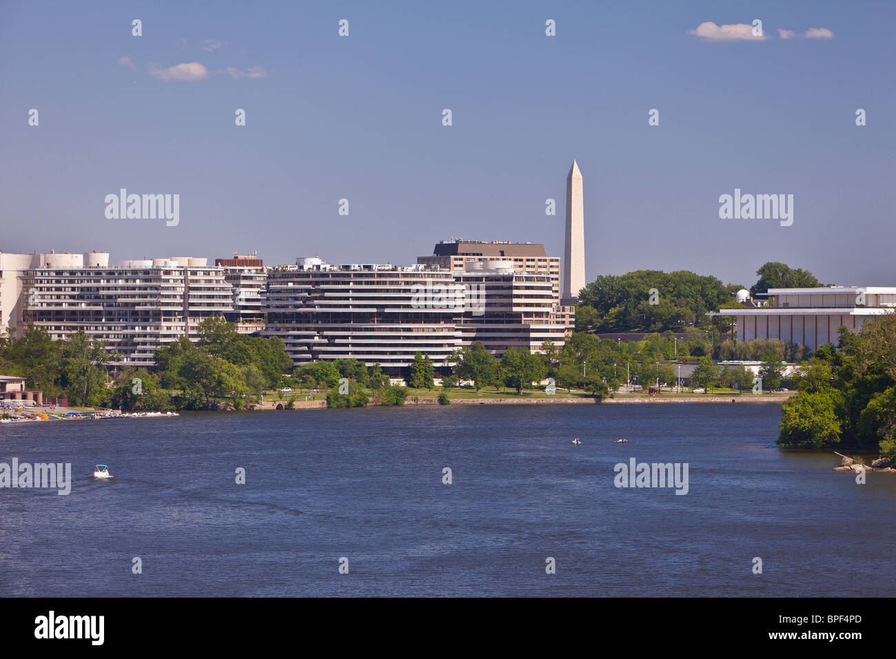 WASHINGTON, DC, USA - Watergate Complex, Washington Monument, and the ...