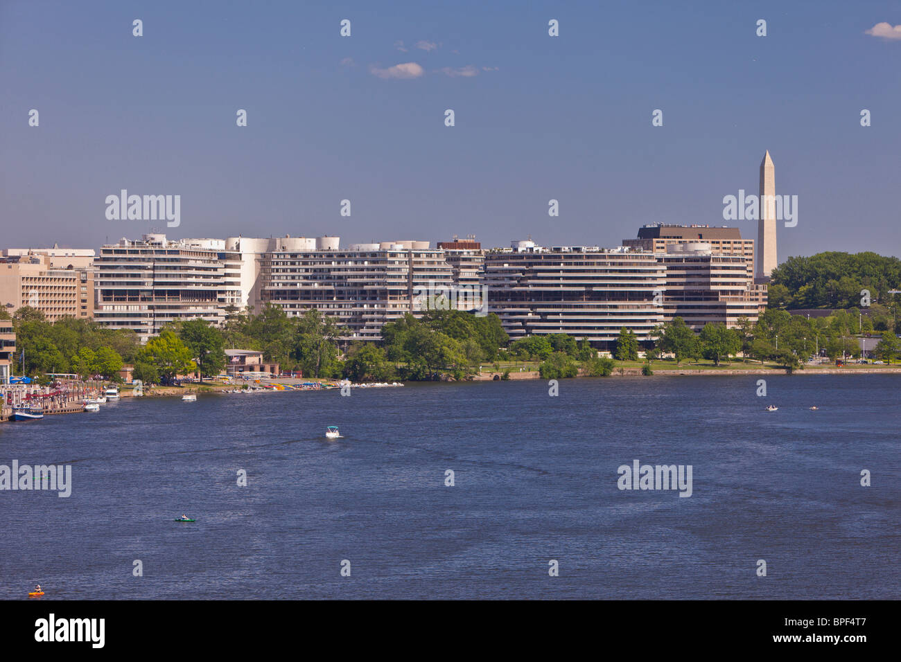 WASHINGTON, DC, USA - Watergate Complex, Washington Monument, and the ...