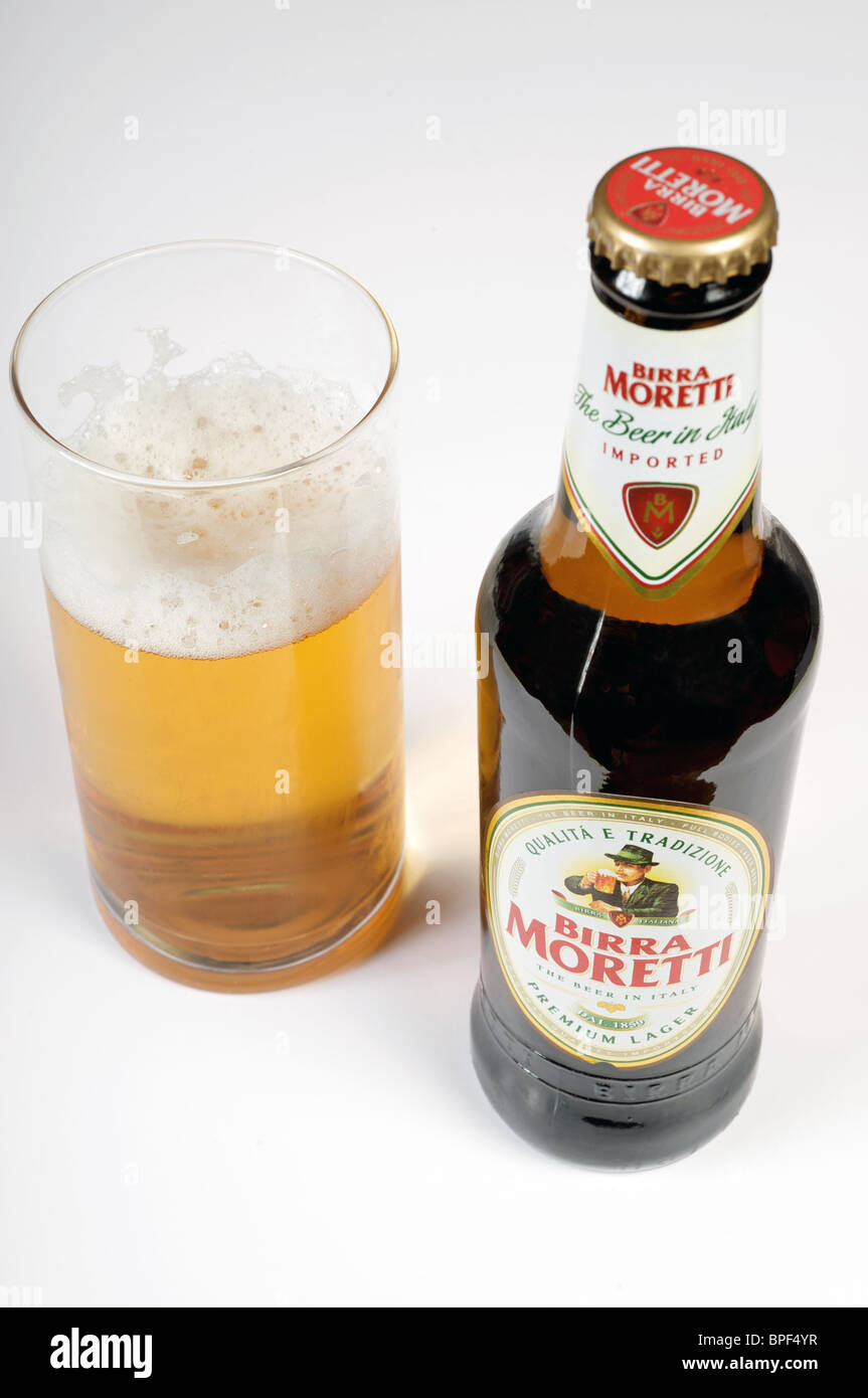 Birra Moretti Italian beer Stock Photo - Alamy