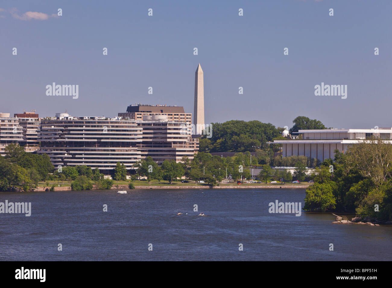 WASHINGTON, DC, USA - Watergate Complex, Washington Monument, and the ...