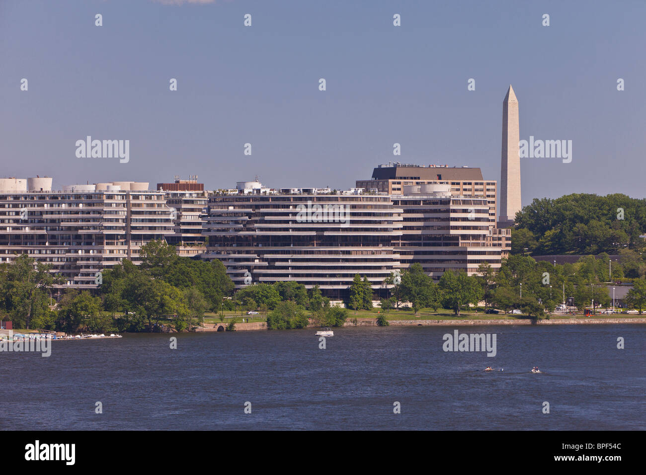 WASHINGTON, DC, USA - Watergate Complex, Washington Monument, and the ...
