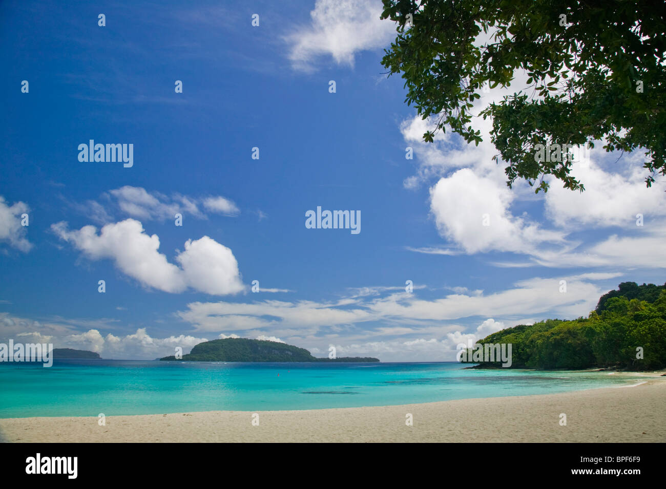 Vanuatu, Espiritu Santo Island, Champagne Beach. Champagne Beach, the ...