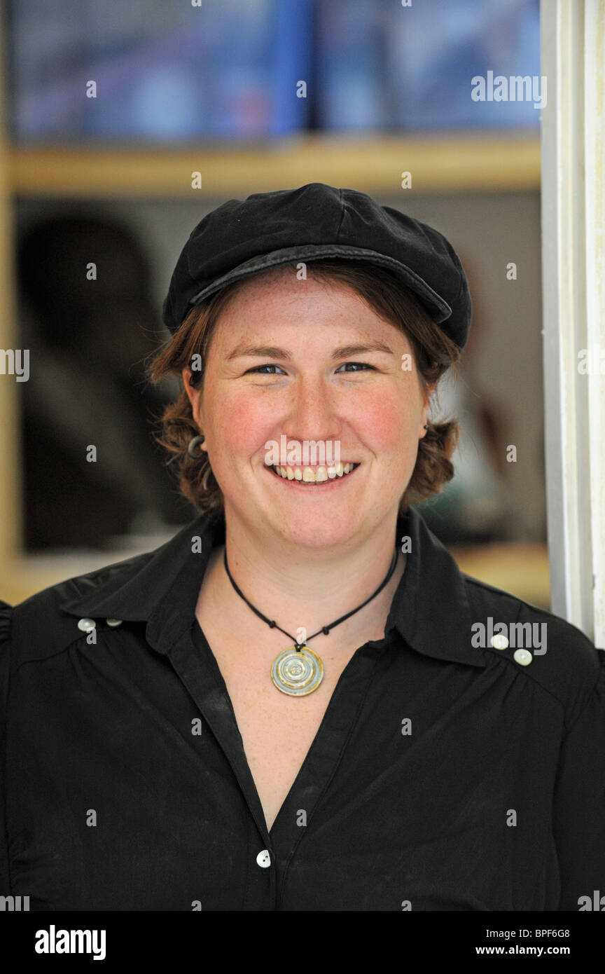 Renowned artist and sculptor Eve Shepherd at her Hove studio Sussex UK ...