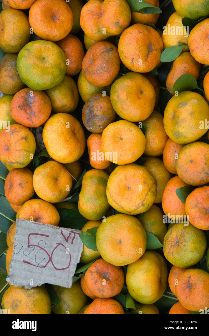 Vanuatu, Tanna Island, Lenakel. Waterfront Market, Oranges Stock Photo ...
