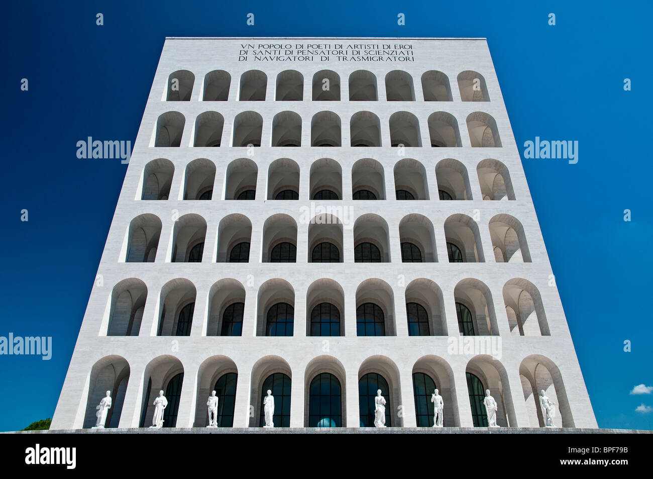 Palazzo della Civiltà Italiana building, icon of Fascist Stock Photo ...