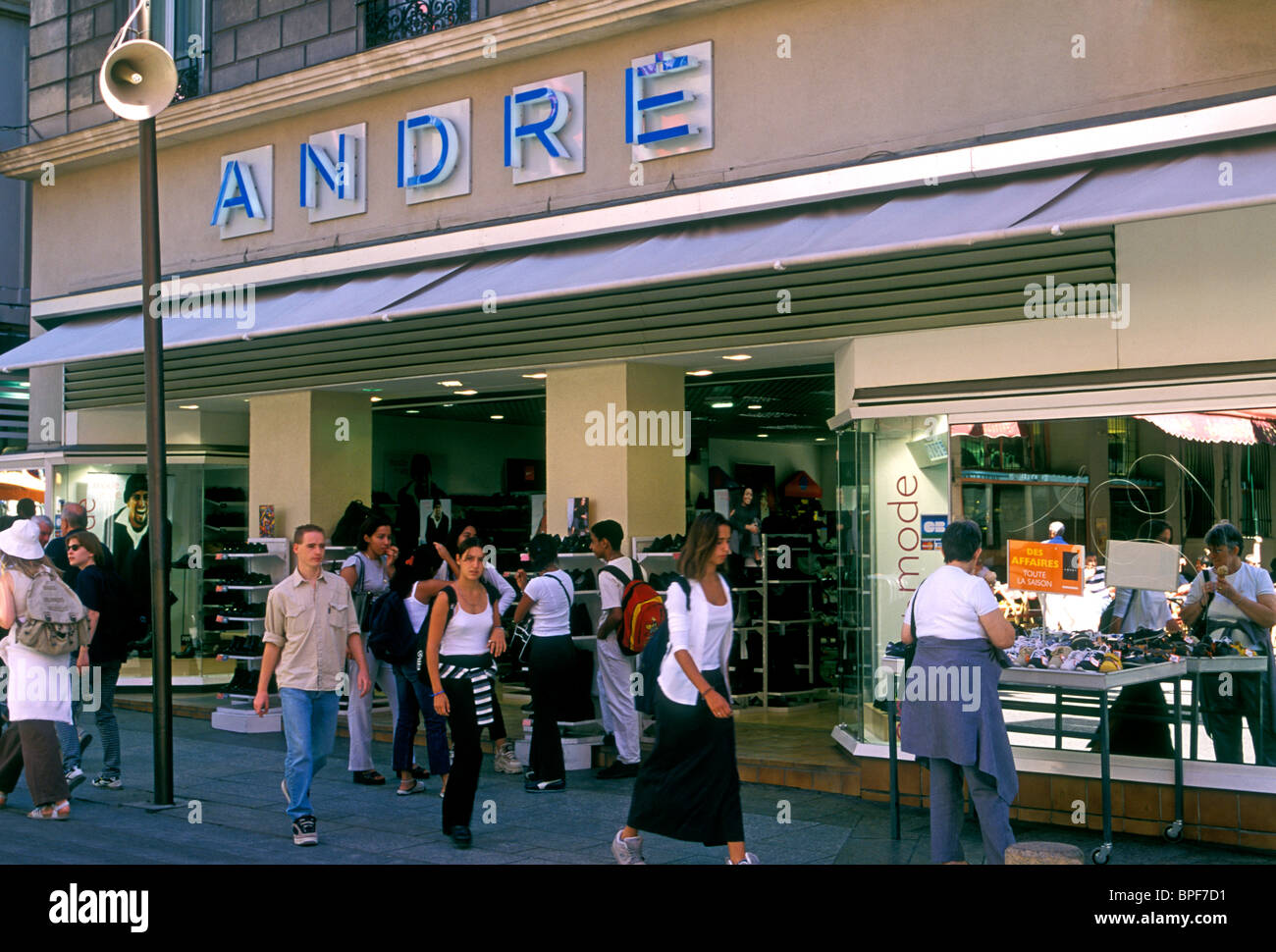 French people, shoe store, shopping, Rue de la Republique, city of ...