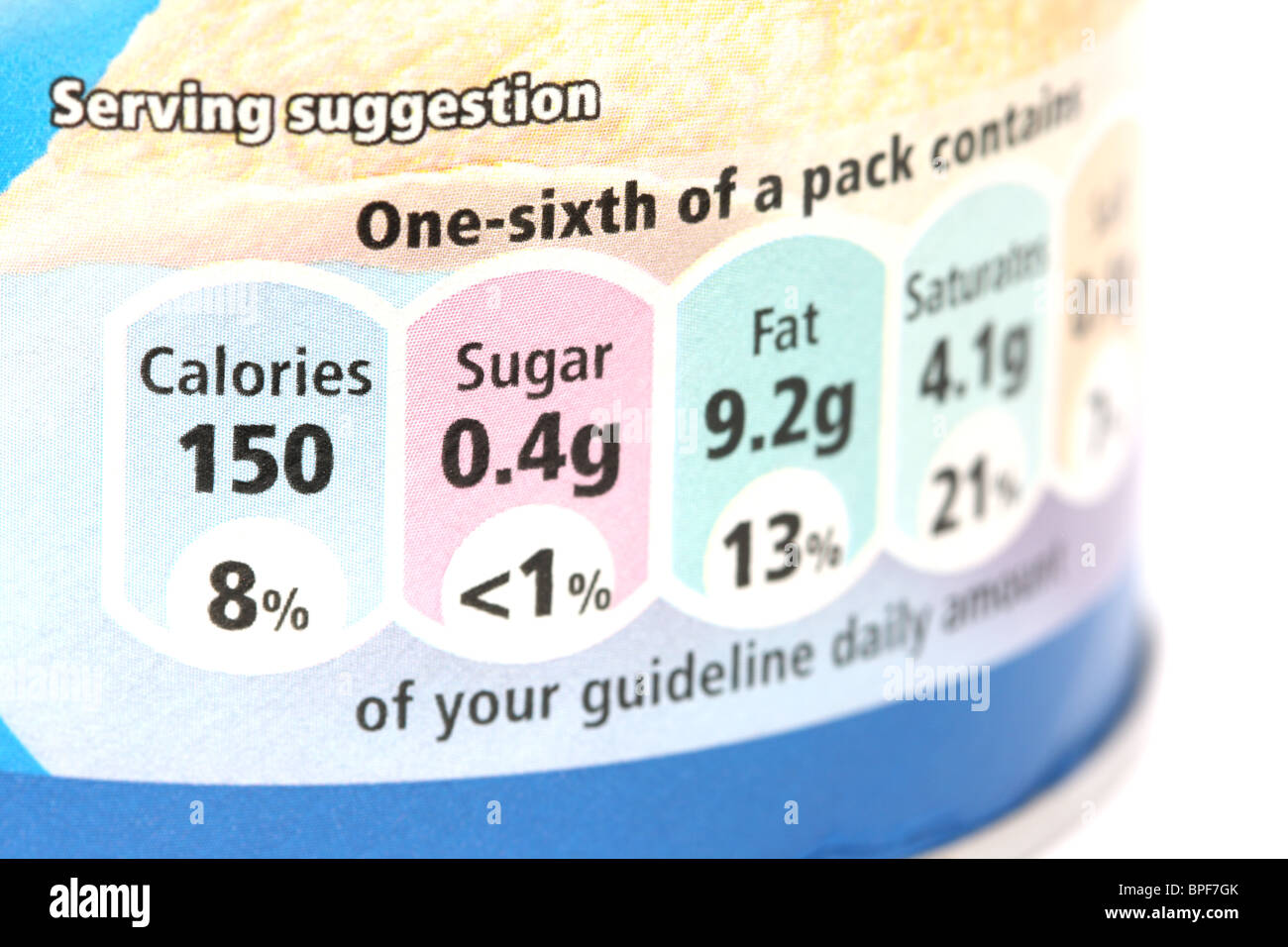 Close up view of nutrition label on food can Stock Photo - Alamy