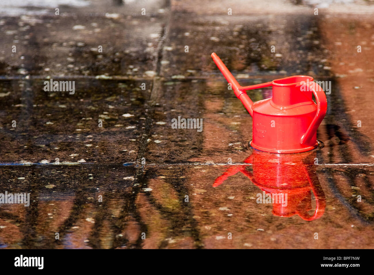 Red watering can hi-res stock photography and images - Alamy