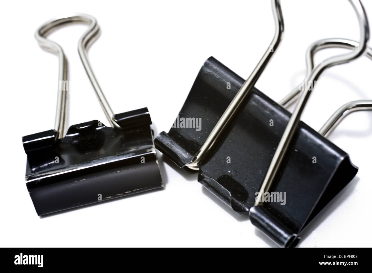 Paper clip with white background Stock Photo - Alamy