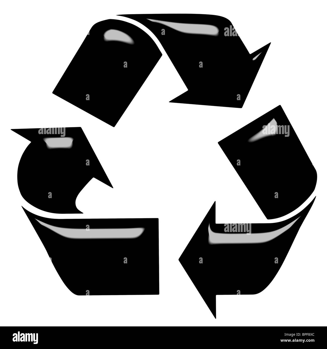 Concept environment recycling arrows Black and White Stock Photos ...