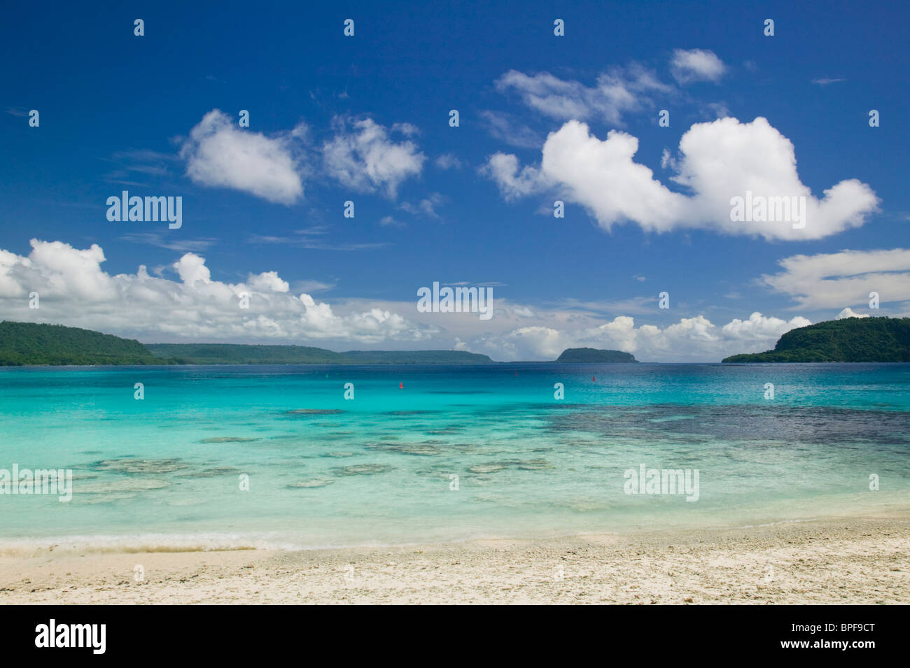 Vanuatu, Espiritu Santo Island, Champagne Beach. Champagne Beach, the ...
