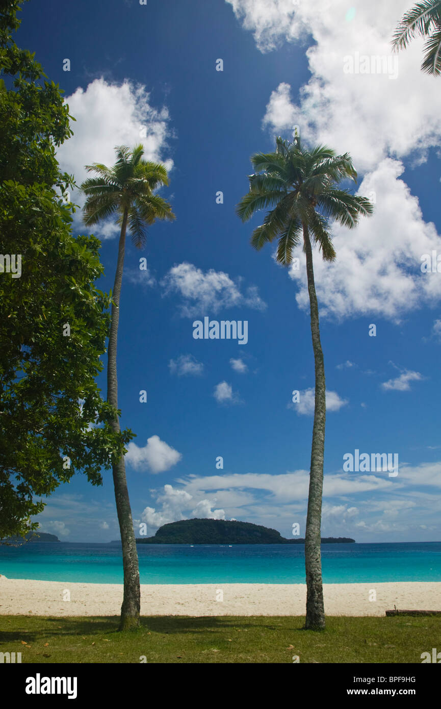 Vanuatu, Espiritu Santo Island, Champagne Beach. Champagne Beach, the ...