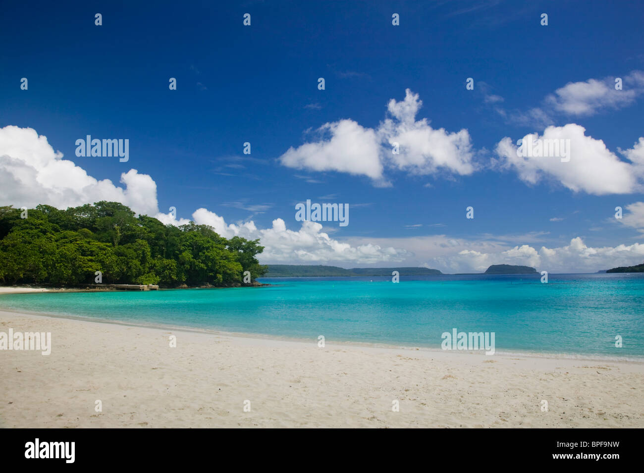 Vanuatu, Espiritu Santo Island, Champagne Beach. Champagne Beach, the ...