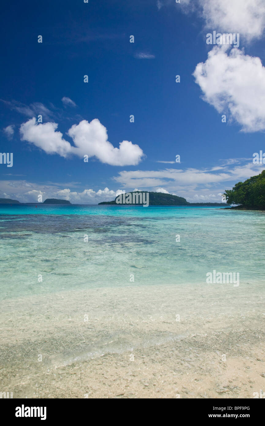 Vanuatu, Espiritu Santo Island, Champagne Beach. Champagne Beach, the ...