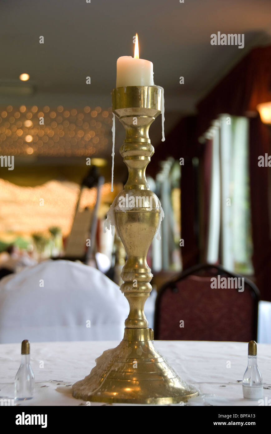 Gold candle stand hi-res stock photography and images - Alamy