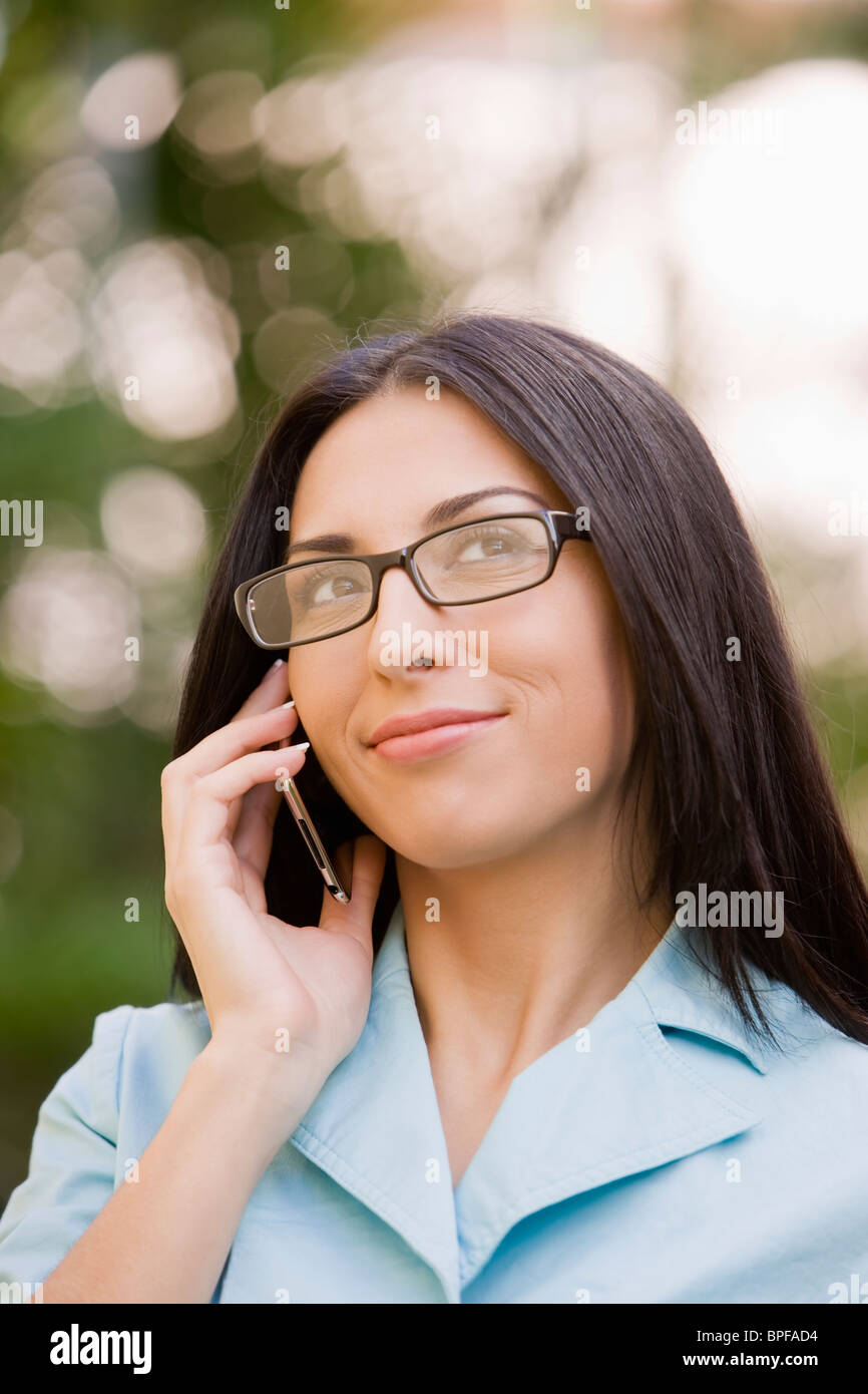 Turkish woman using cell phone Stock Photo - Alamy