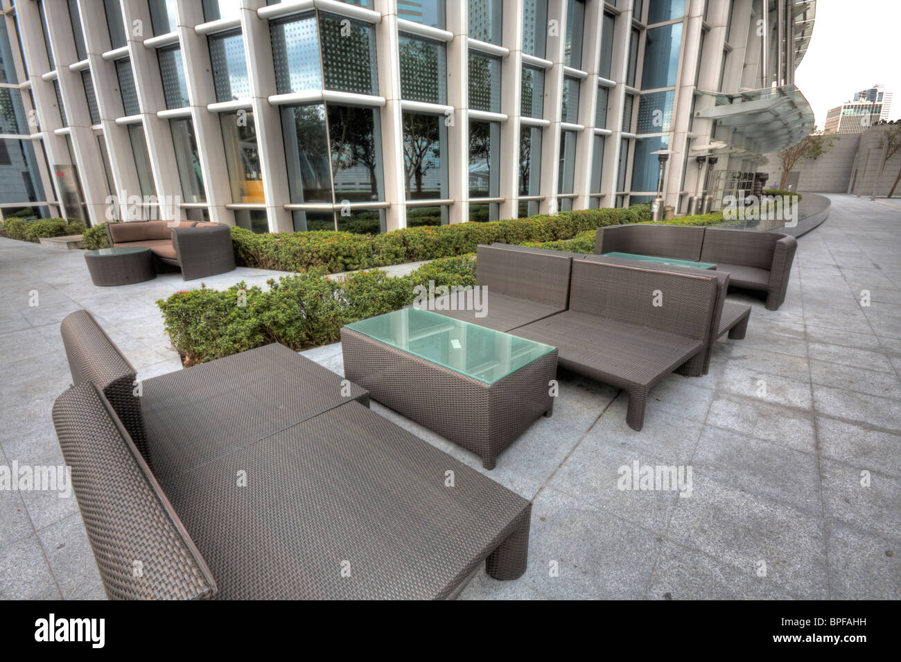 Park in a modern building in city Stock Photo - Alamy
