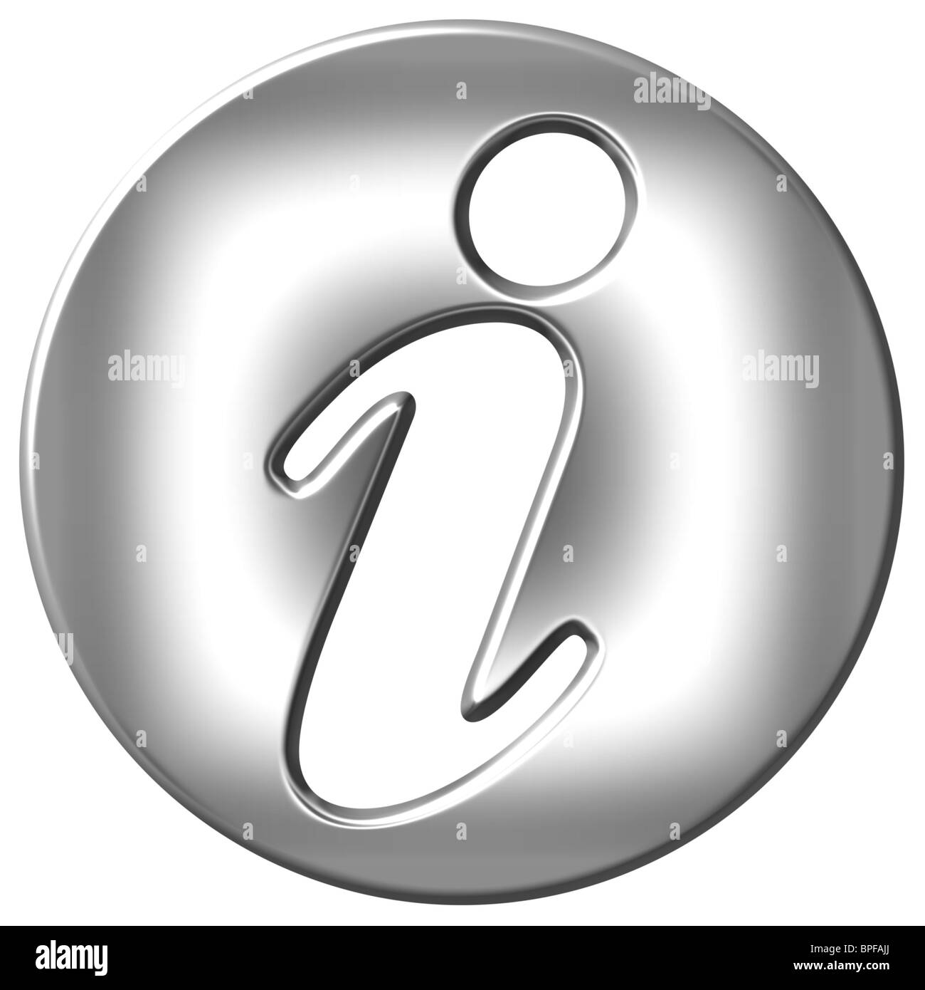 3d silver information Sign Stock Photo - Alamy