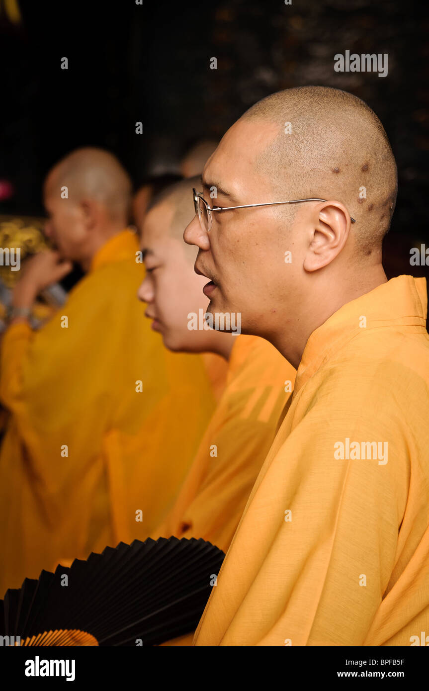 Monk studying in Xian, China Stock Photo - Alamy