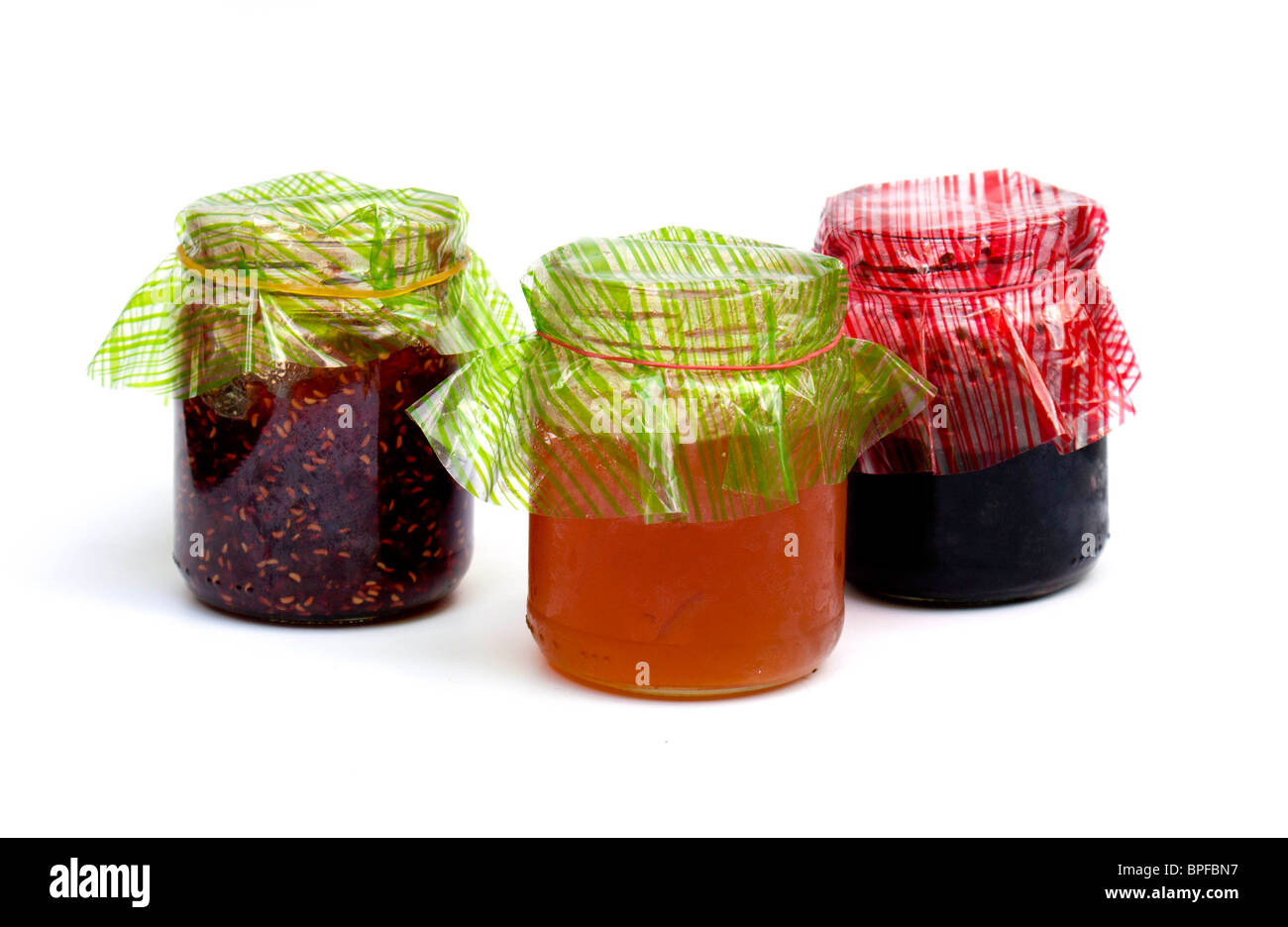 Home-made Jam isolated on a white background Stock Photo - Alamy