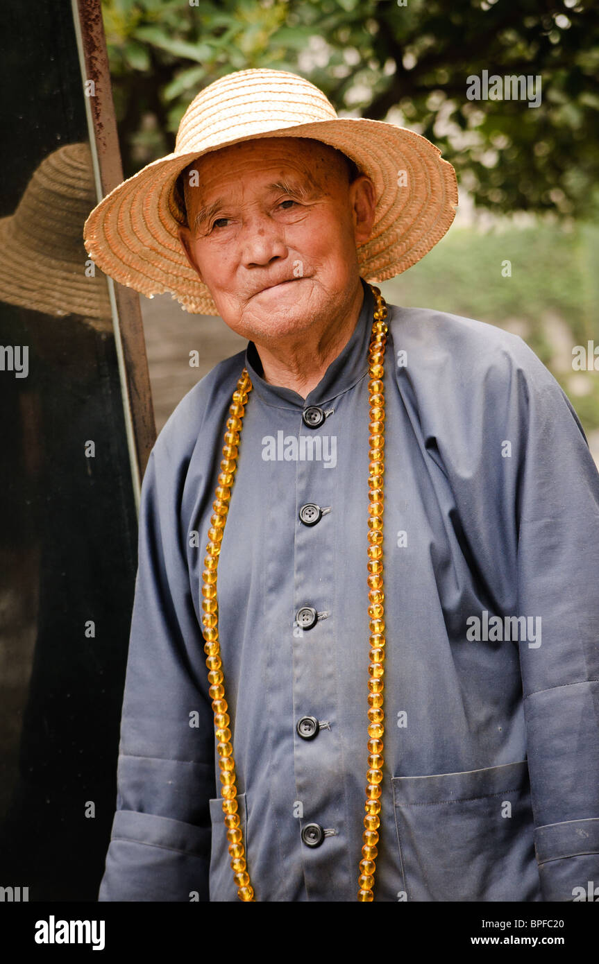 Old person with hat in Xi'an, China Stock Photo - Alamy