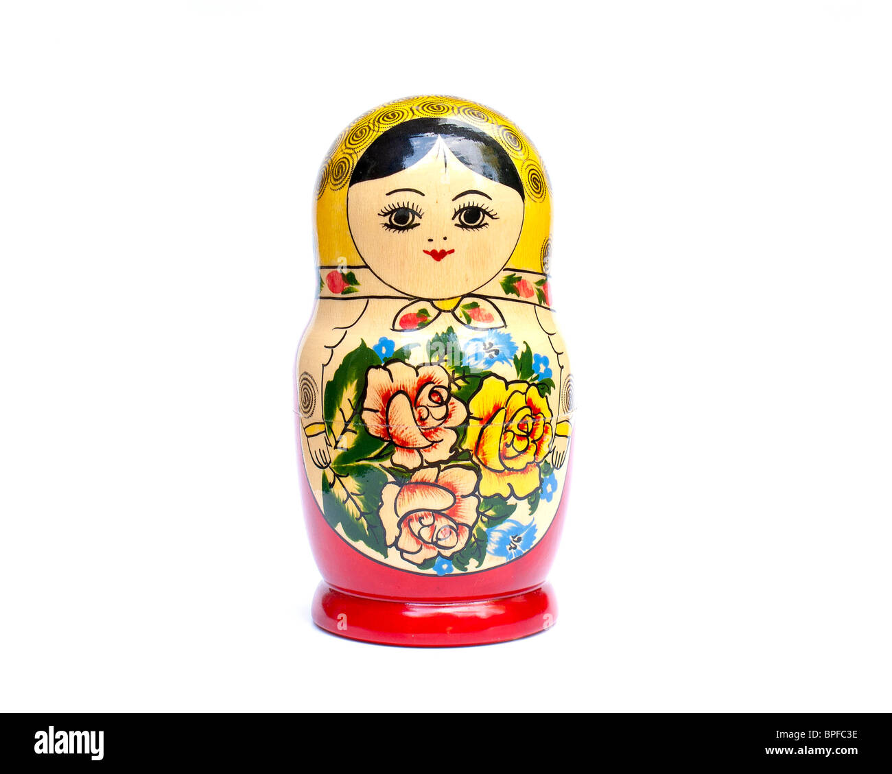 Russian babushka dolls isolated on a white background- others are ...