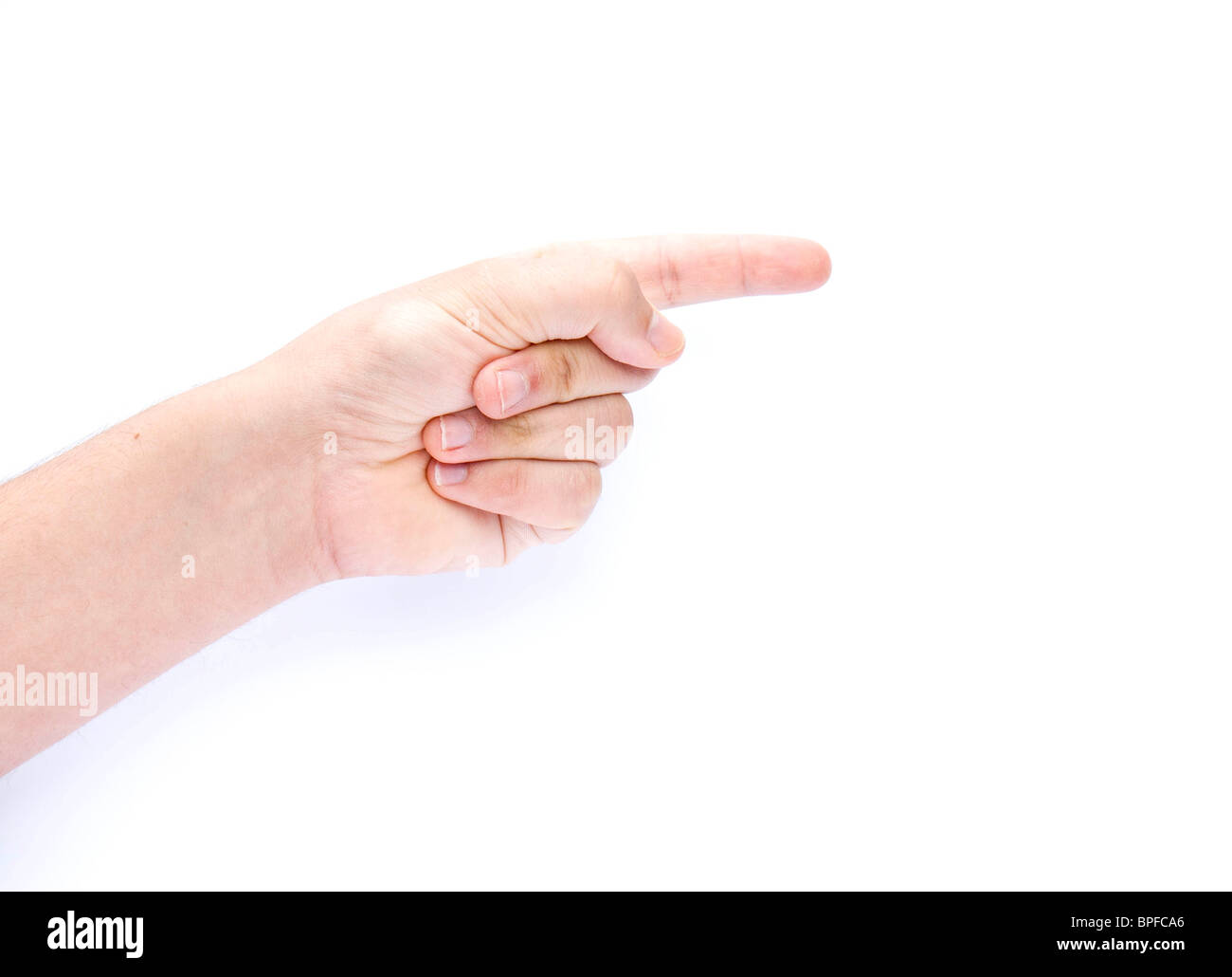 hand pointing a finger Stock Photo - Alamy