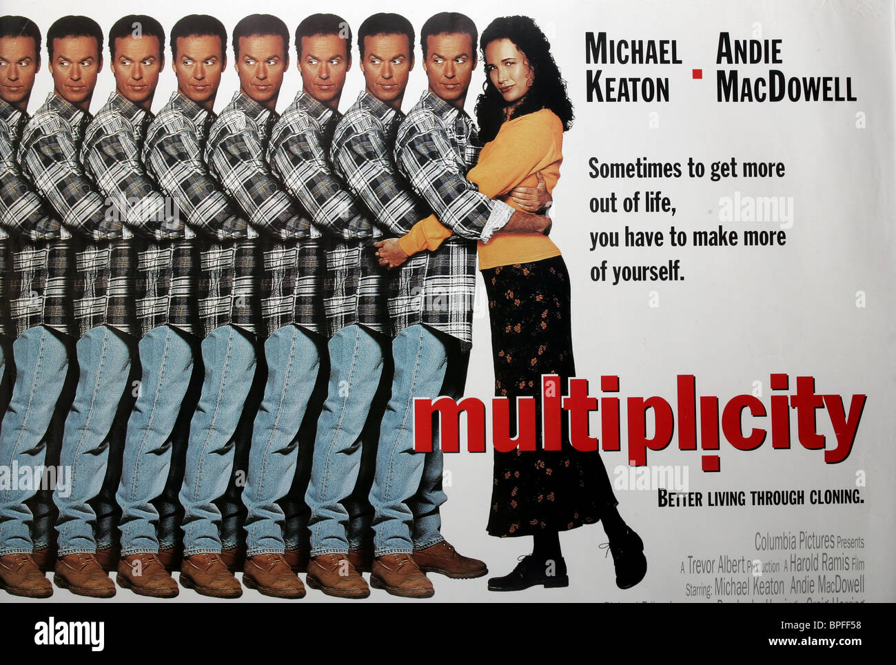MICHAEL KEATON ANDIE MACDOWELL POSTER MULTIPLICITY (1996 Stock Photo ...