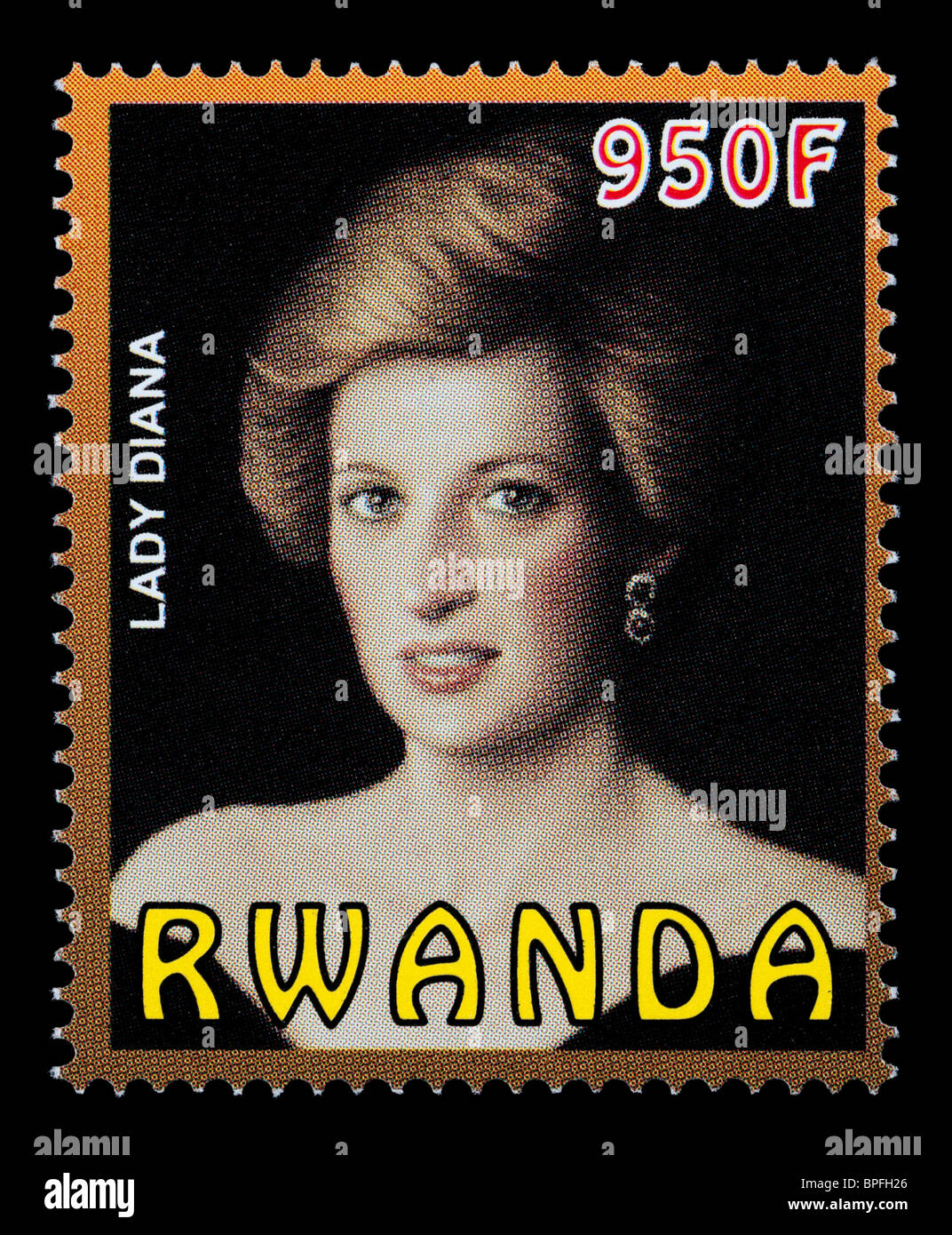 RWANDA - CIRCA 2004: A postage stamp printed in Rwanda showing Princess ...
